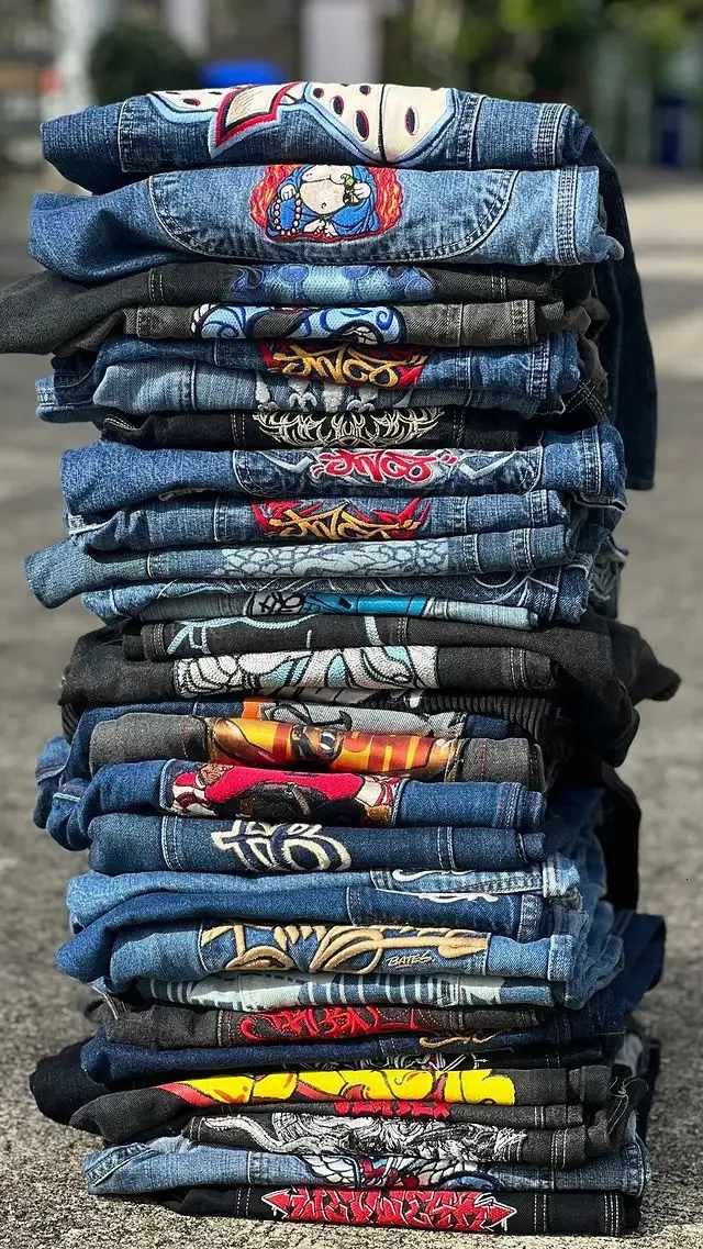 Harajuku Jncos Y2K Baggy Jinco Series Jeans for Men: 2024 Streetwear ...