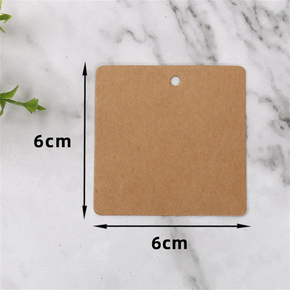 6x6cm Square Hang Tags - Blank Price Tags for Crafts, Gifts, Clothing ...