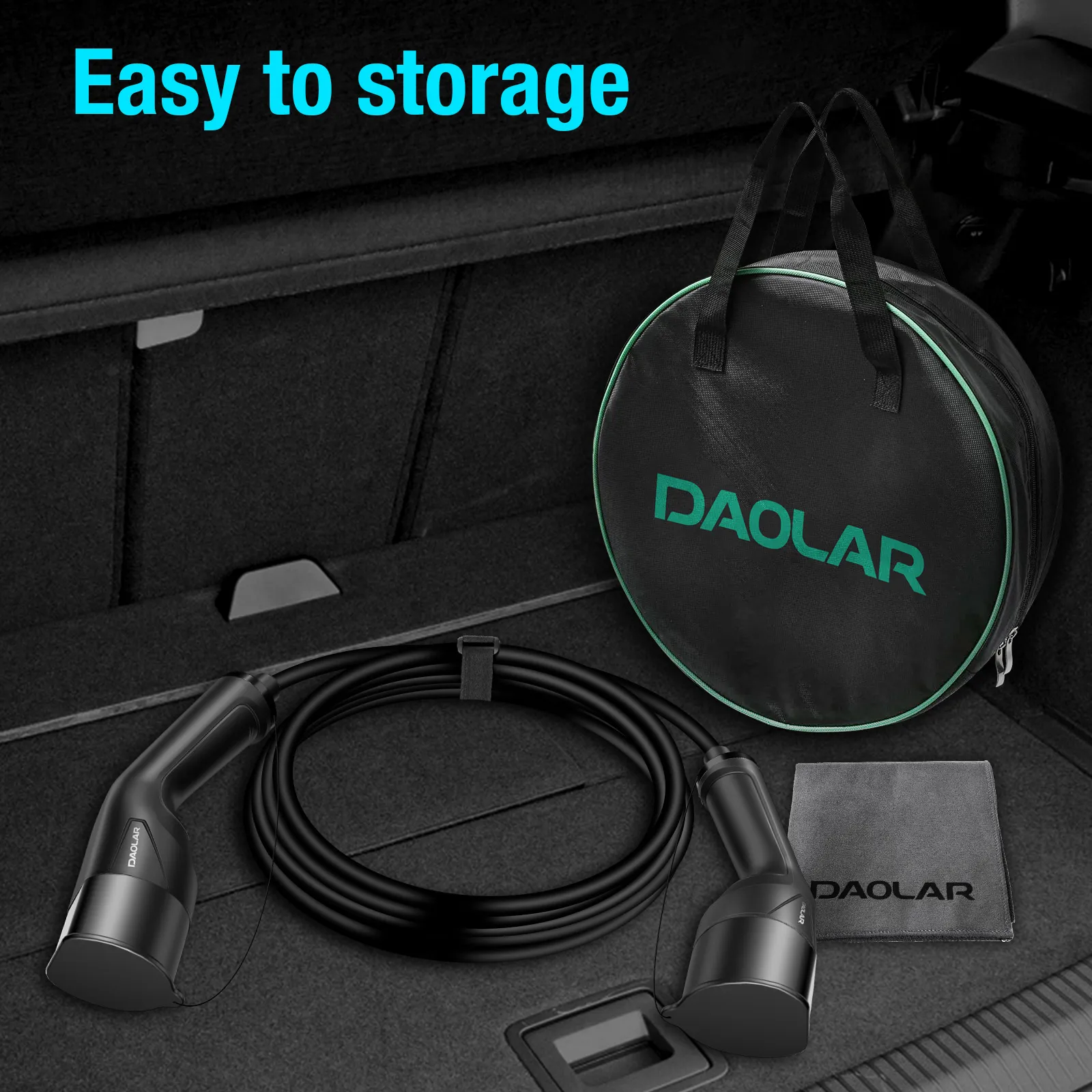 32A 3-Phase EV Charger with 5/10m Cable, Type 2, Compatible with All ...