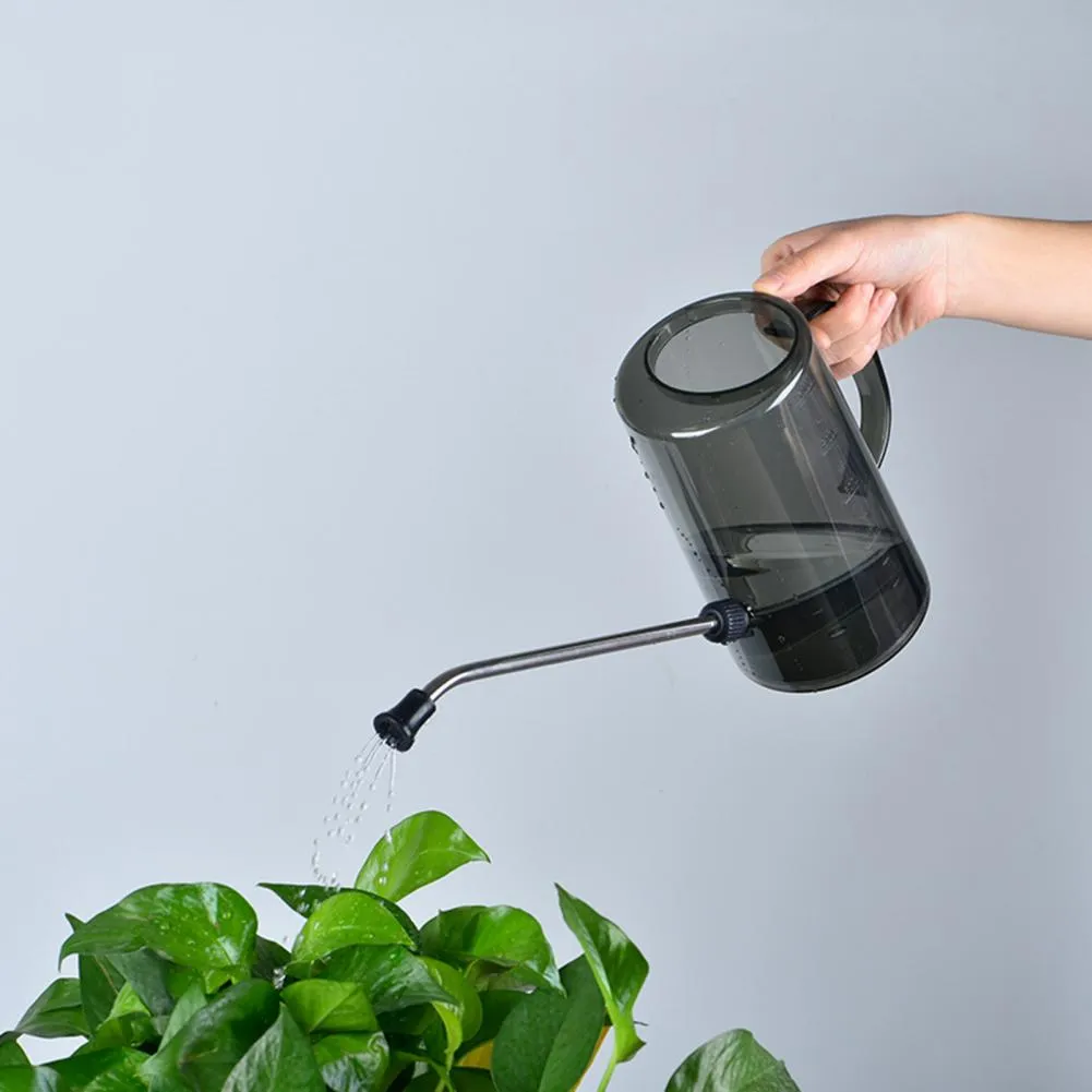 Retro Watering Can with Comfortable Grip - Transparent Plastic Watering ...