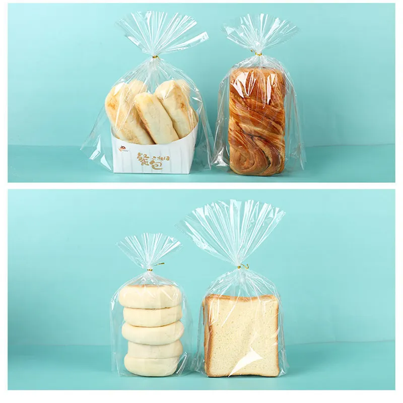 DHgate.com:100PCS Clear Plastic Toast Bags, Frosted Food Packaging Gift ...