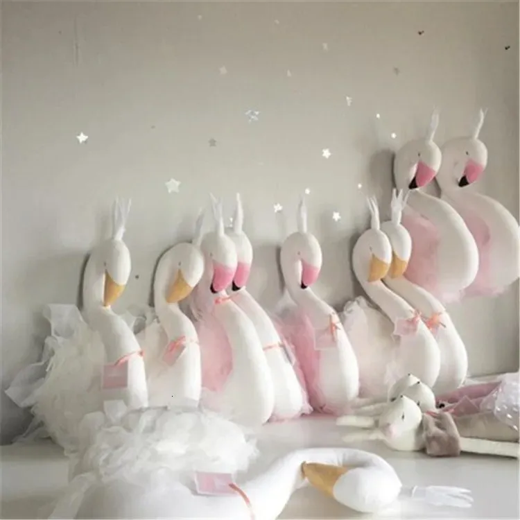 Cute Love Ins Crown Plush Swan Wall Art Hanging Flamingo Doll Stuffed ...