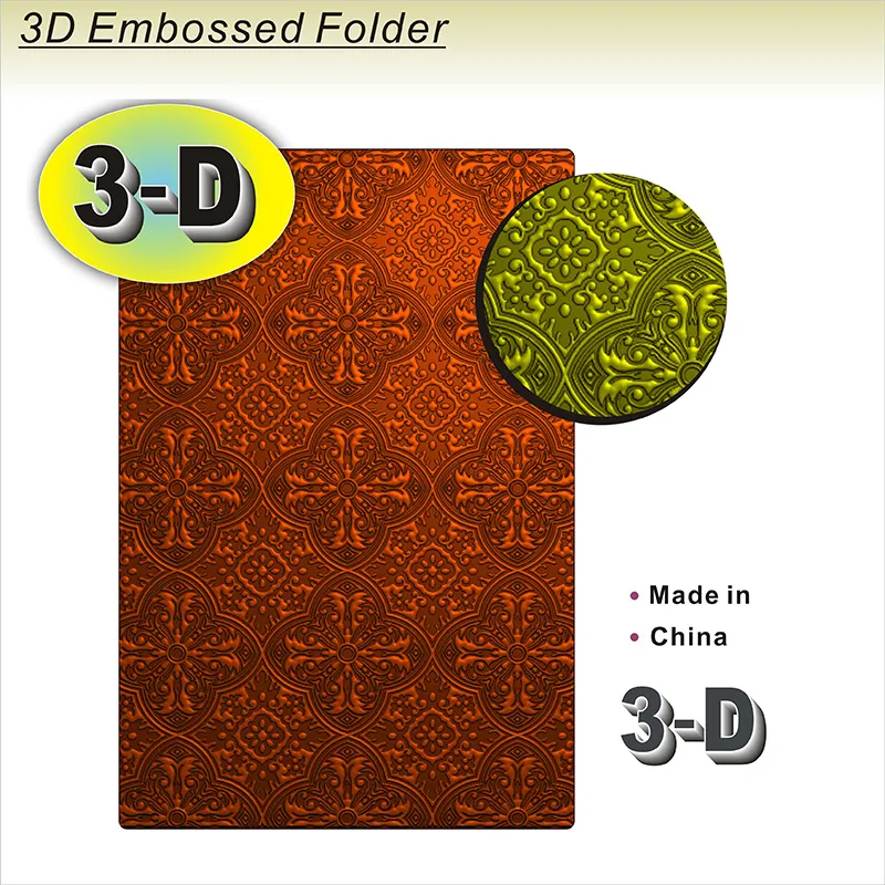 Vintage Ceramic Tile 3D Relief Embossed folder design for DIY Card ...