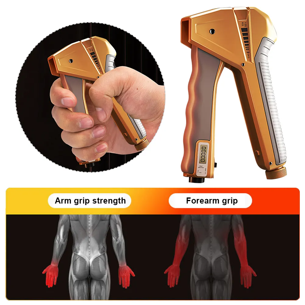 Adjustable Grip Strength Trainer with 10-120 lb Resistance and Counter ...