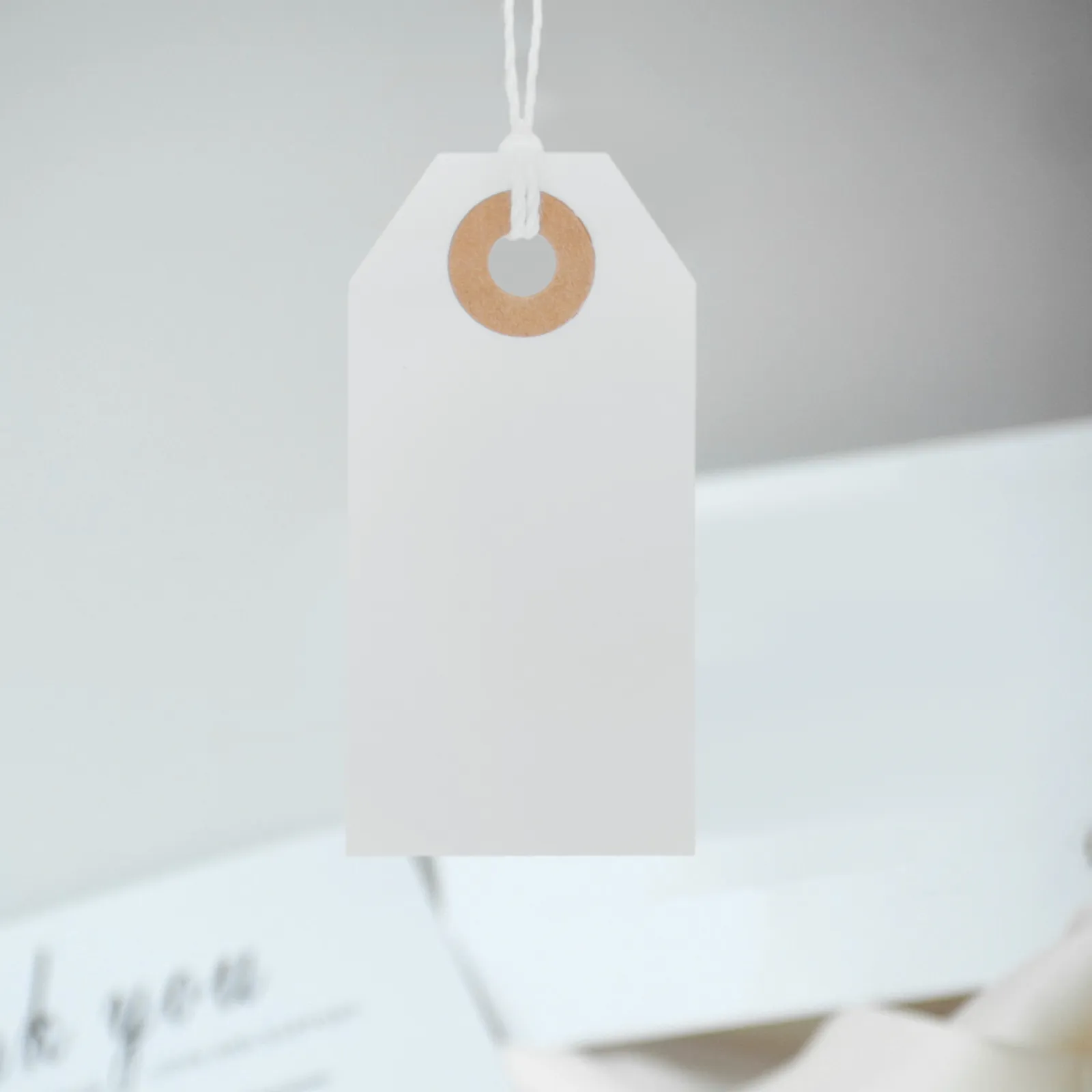Small White Paper Hang Tags With String – Versatile Labels For Jewelry ...
