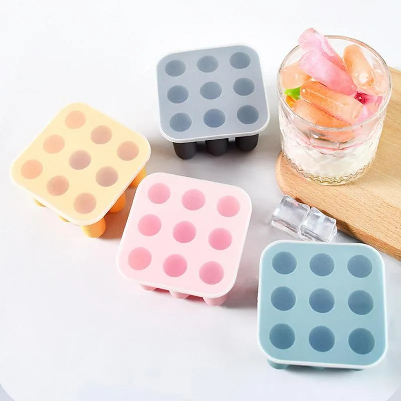 DHgate.com:Cylindrical Silicone Ice Cube Tray with Lid - Long Strip 9 ...