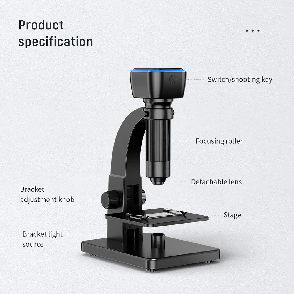 Wholesale 2000X High Power Digital Microscope WIFI HD 5.0M Pixel Dual ...