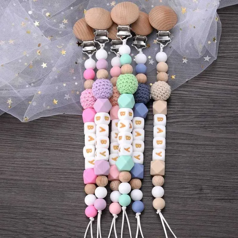 DHgate.com:5Pcs Personalized Pacifier Clip: Handmade Silicone Gold ...