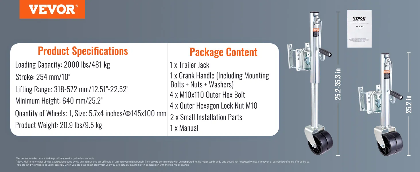 Best Rv Jack Blocks Boat Trailer Jack Marine Heavy Duty Swivel Mount ...