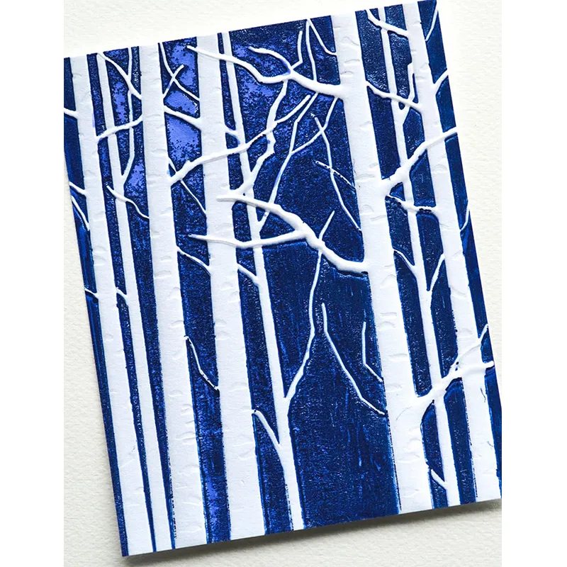 Birch Forest 3D Relief Folder Handcrafted Seal Template For ...