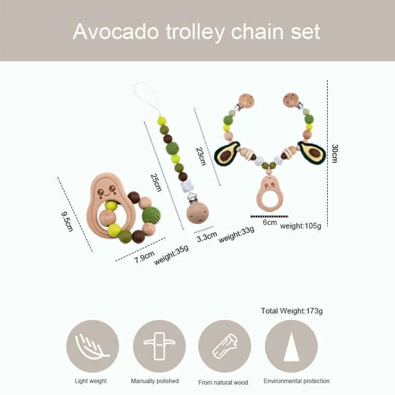 DHgate.com:20245 Pcs Baby Teether Set, Wooden Pram Clip, Silicone ...