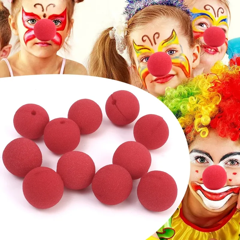 Red Foam Clown Noses Pack Of 12 Red Foam Clown Noses - Pack Of 12 For ...