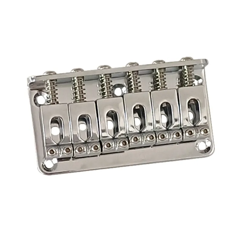 6 String Hardtail Bridge For Cigar Box Guitar Top Load Fixed Saddle ...