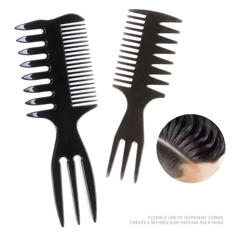 NEW 2 Sides Wide and Fine Teeth Hair Combs Woman Tangle Curly Hair Fork ...
