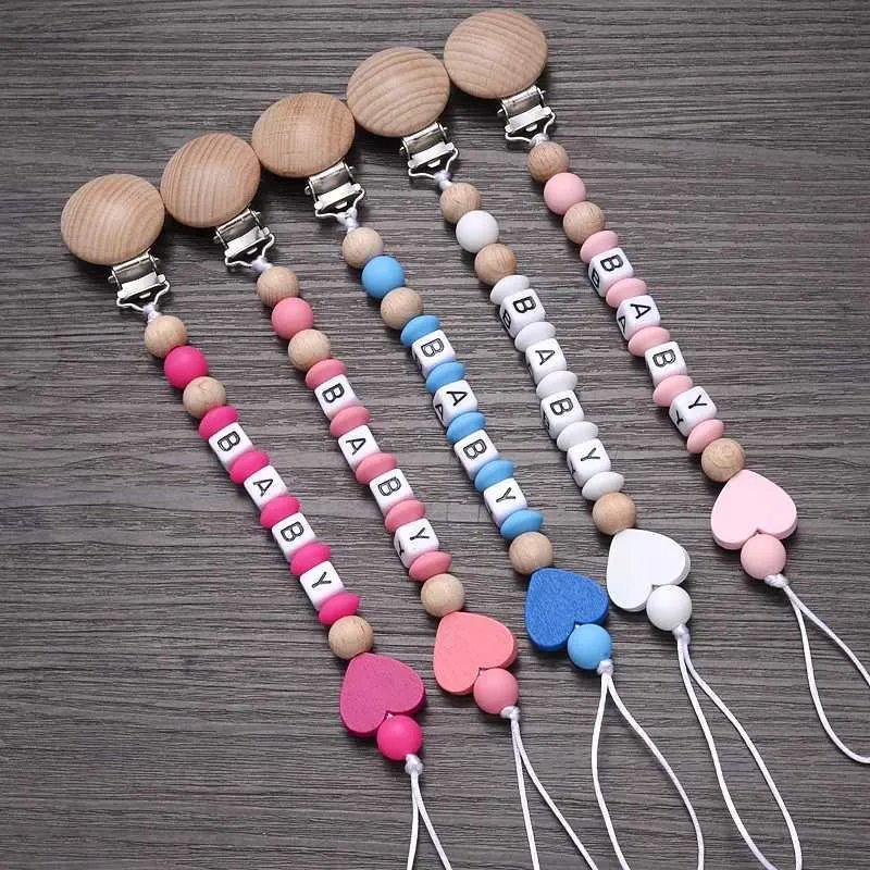 DHgate.com:Personalized 5-Piece Wooden Baby Teether Set: All-Natural ...