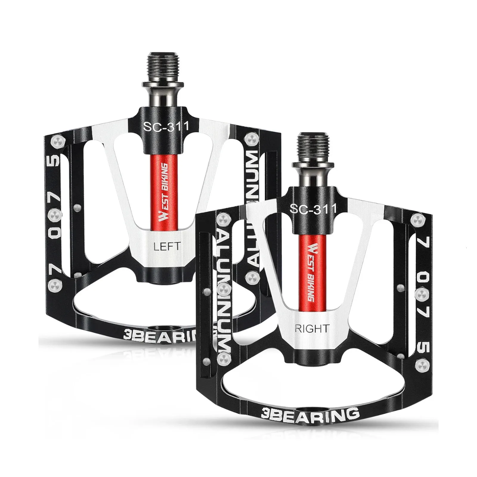 WEST BIKING Ultralight Aluminum Alloy MTB Bike Pedals, Sealed Bearing ...