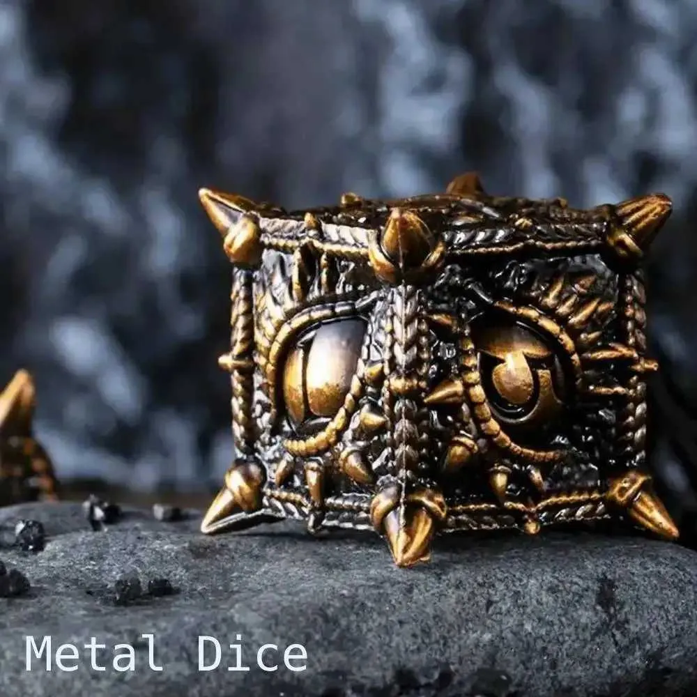 D20 Dragon Metal Dice Set, Polyhedral TRPG Board Game Dice Set for ...