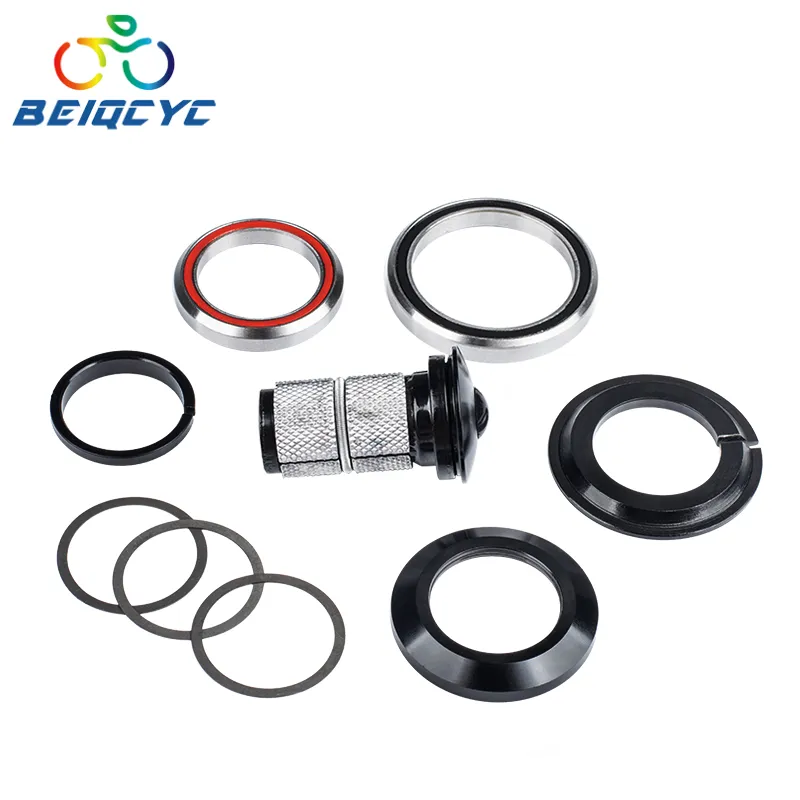 Bike Headset 1 1/8 in 1 1/2 in Tapered Straight Fork MTB Road Bike ...