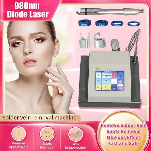 Upgrade 2 In 1 980nm Diode Lazer Spider Vein Removal Vascular Removal ...