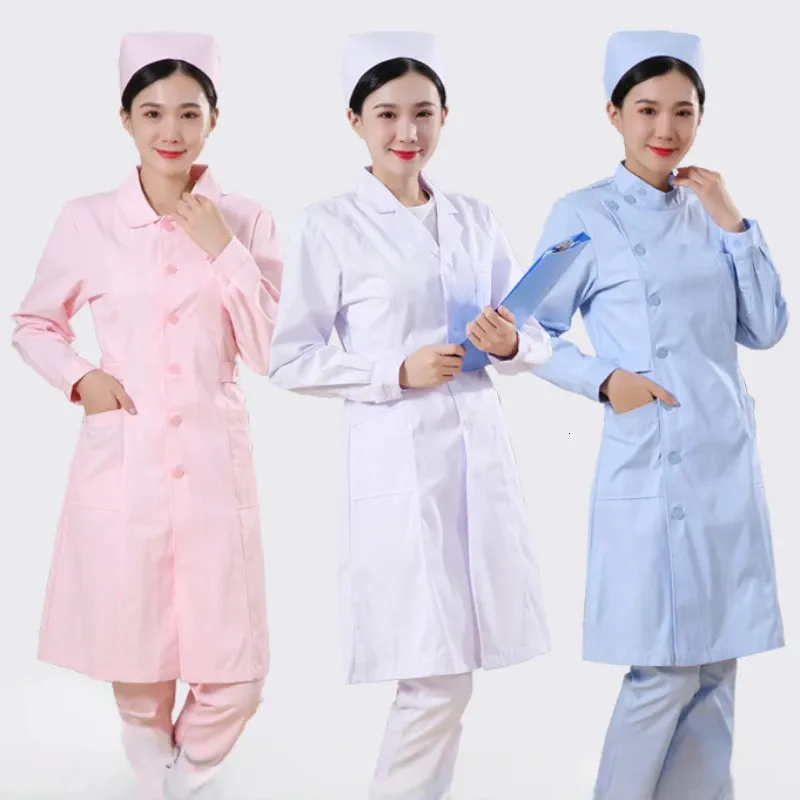 Premium Quality Lab Coat Uniform - White Long Sleeve Work Clothes for ...