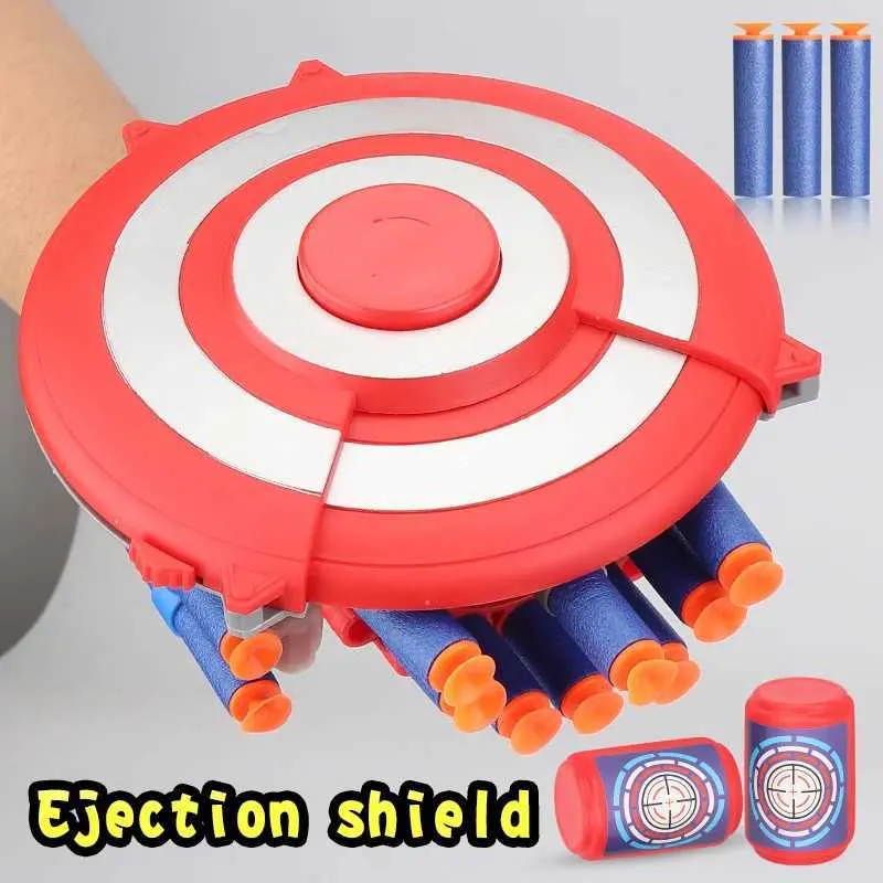 Soft Bullets Launcher Children Deformation Toy Wrist Launcher Shield ...