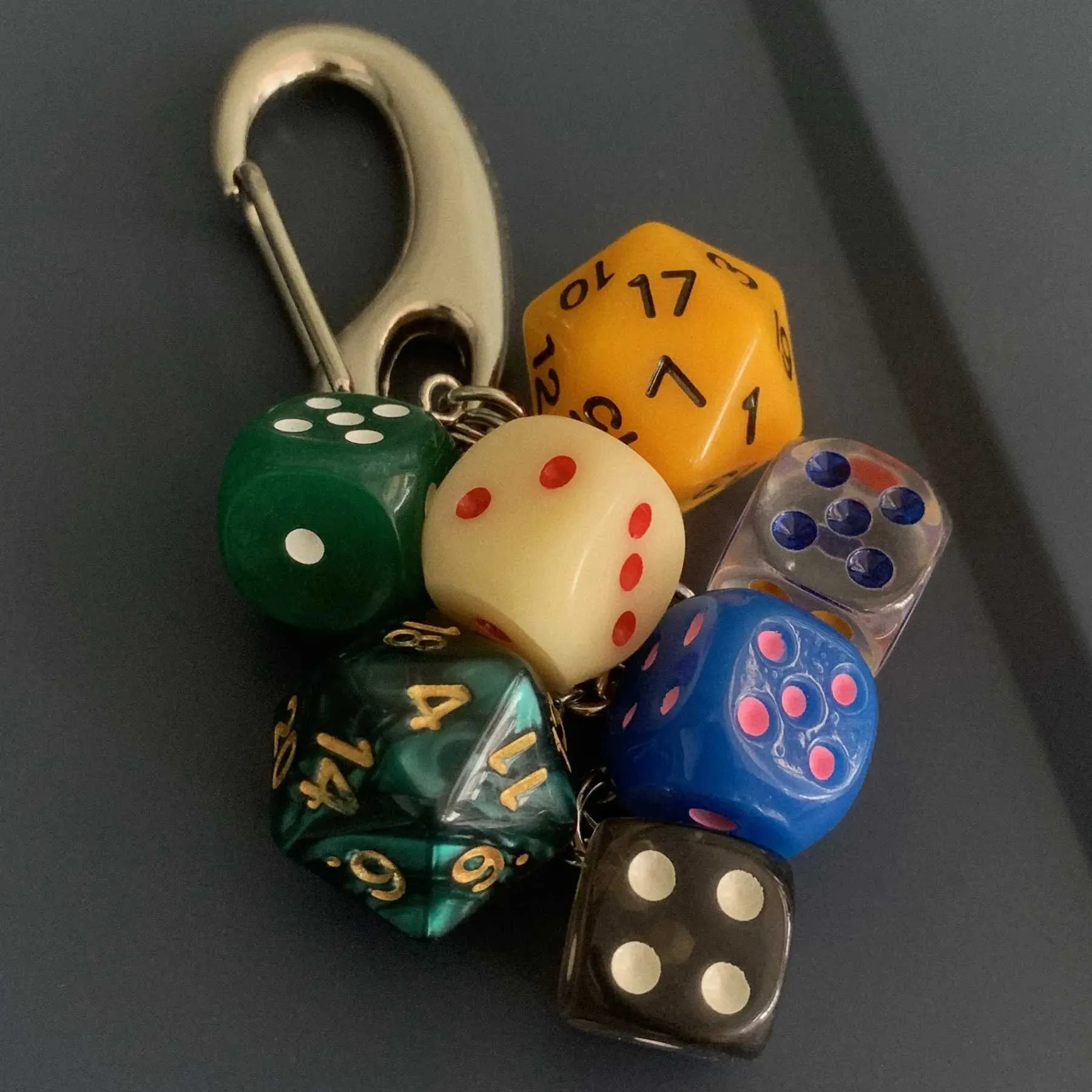 Retro Dice Keychain - Zinc Alloy Iron Knot Design Bag Charm Pendant ...