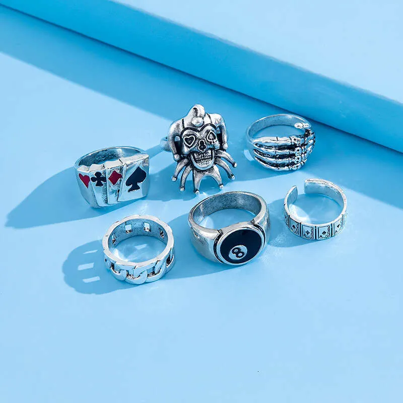 Personalized Skull Poker Card Sets - 6-Piece Round Set, Punk Joker ...