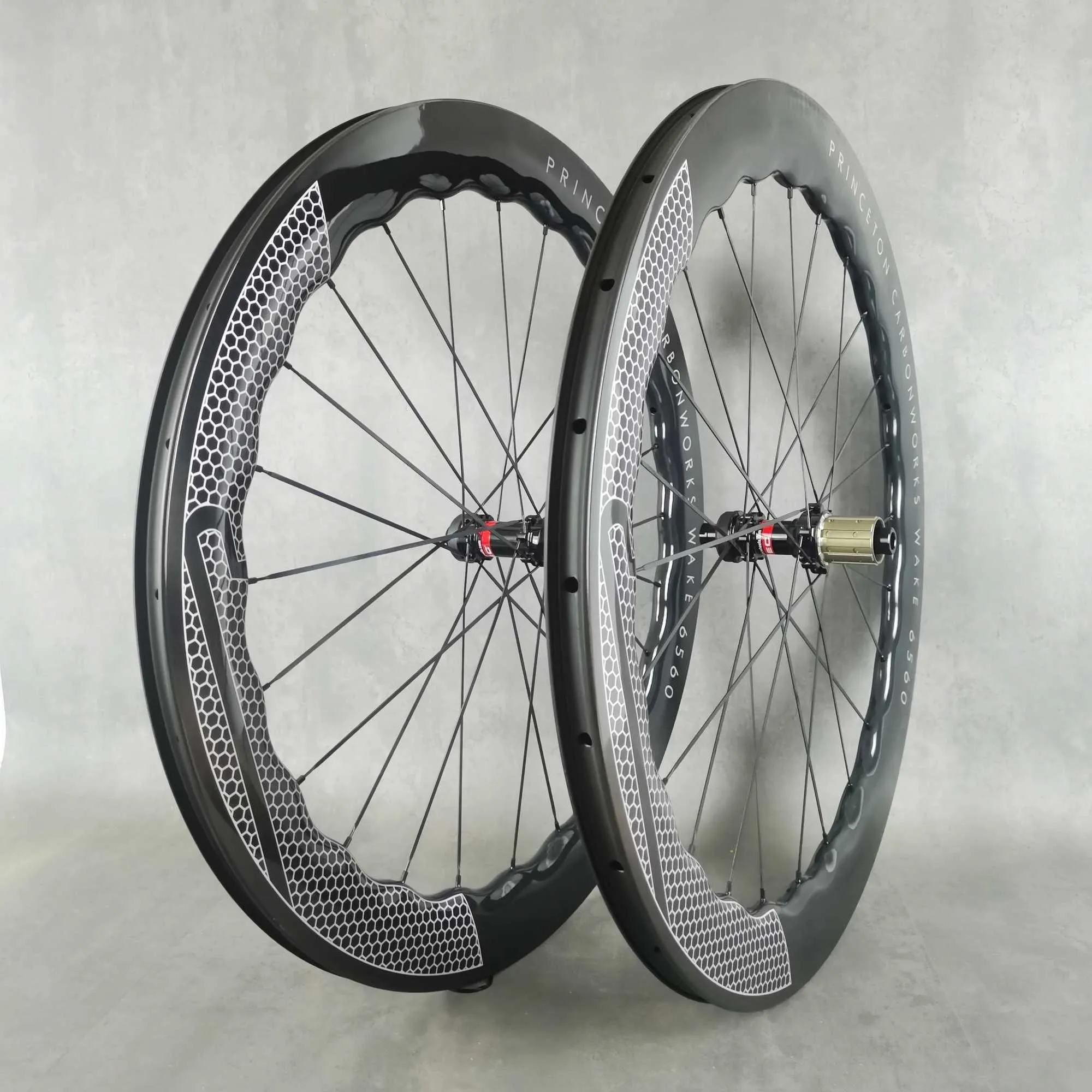 700C Carbon Road Bike Wheelset Disc Brake, Tubeless, Tubular, UD Glossy ...