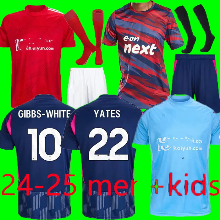 Gibbs White 22 23 Soccer Kits 2021 2025 Home Kit For Men, Kids, Forest ...