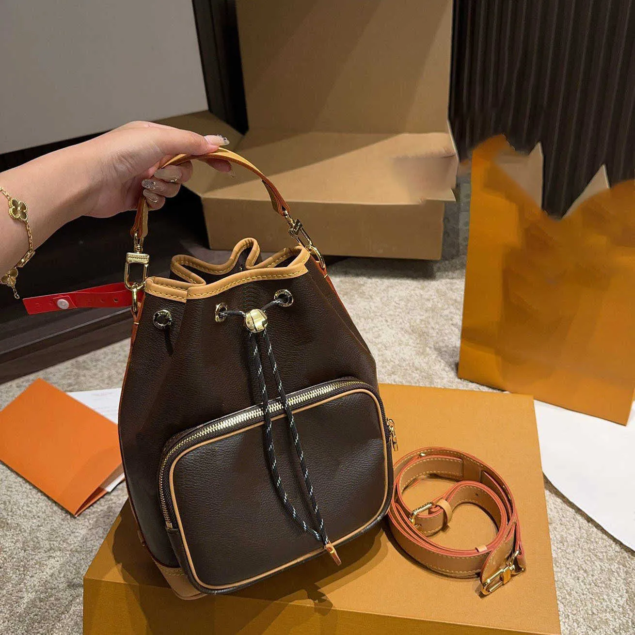 Drawstring Crossbody Bag Designer Shoulder Bag Luxury Handbag Women's ...