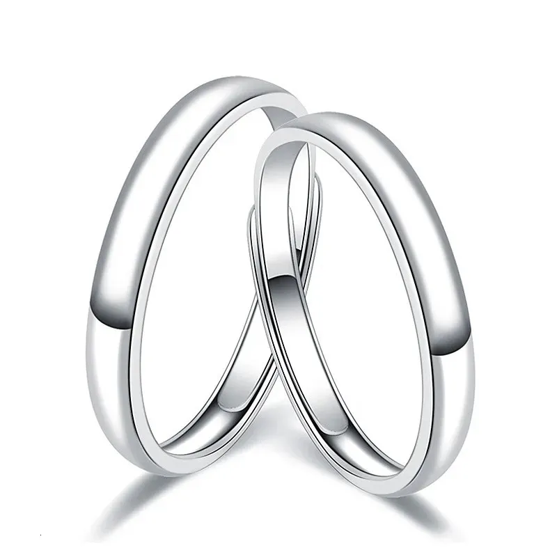 18K Gold Couple Rings with Moissanite Diamonds - Open Design, Glossy ...