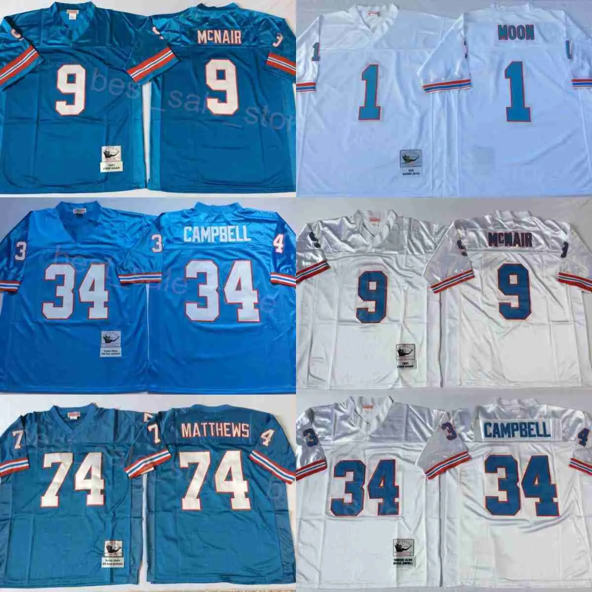 Retro Oilers Vintage Football Jerseys: 1980-1997 Throwback Styles - 34 ...
