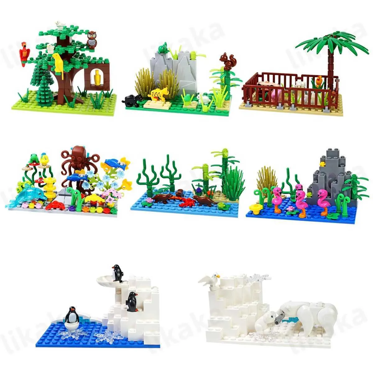 Ci Farm Animals Building Blocks Set DIY Nature Animals Toys For Kids ...