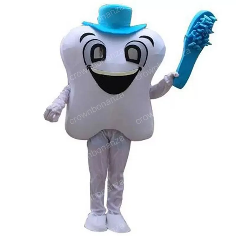 Toothbrush and Teeth Mascot Costume Unisex Adult Cotton Broadcloth Full ...
