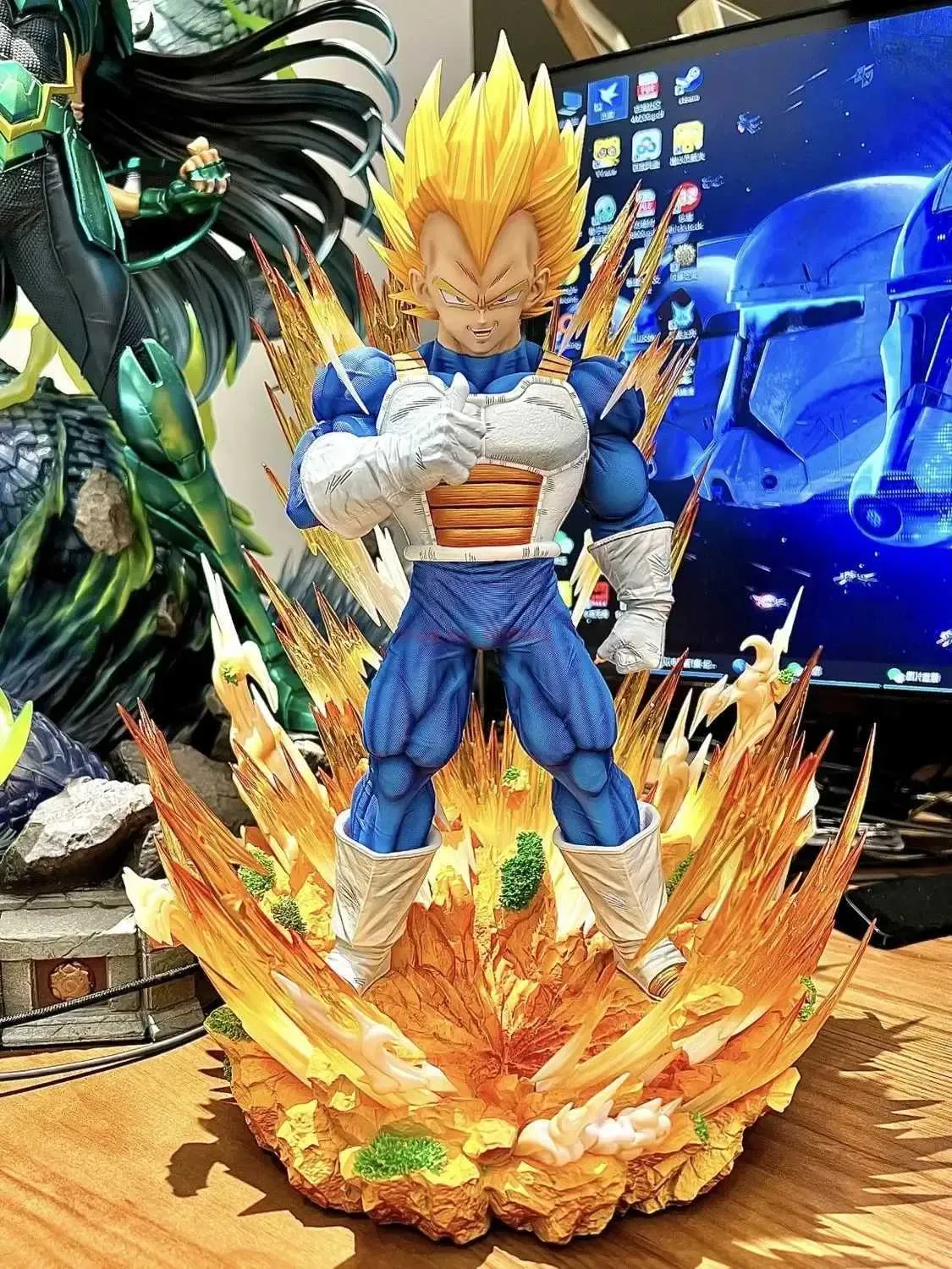 Super Sailor Vegeta Dragon Ball Action Figures 36cm GG Model With 1/6 ...