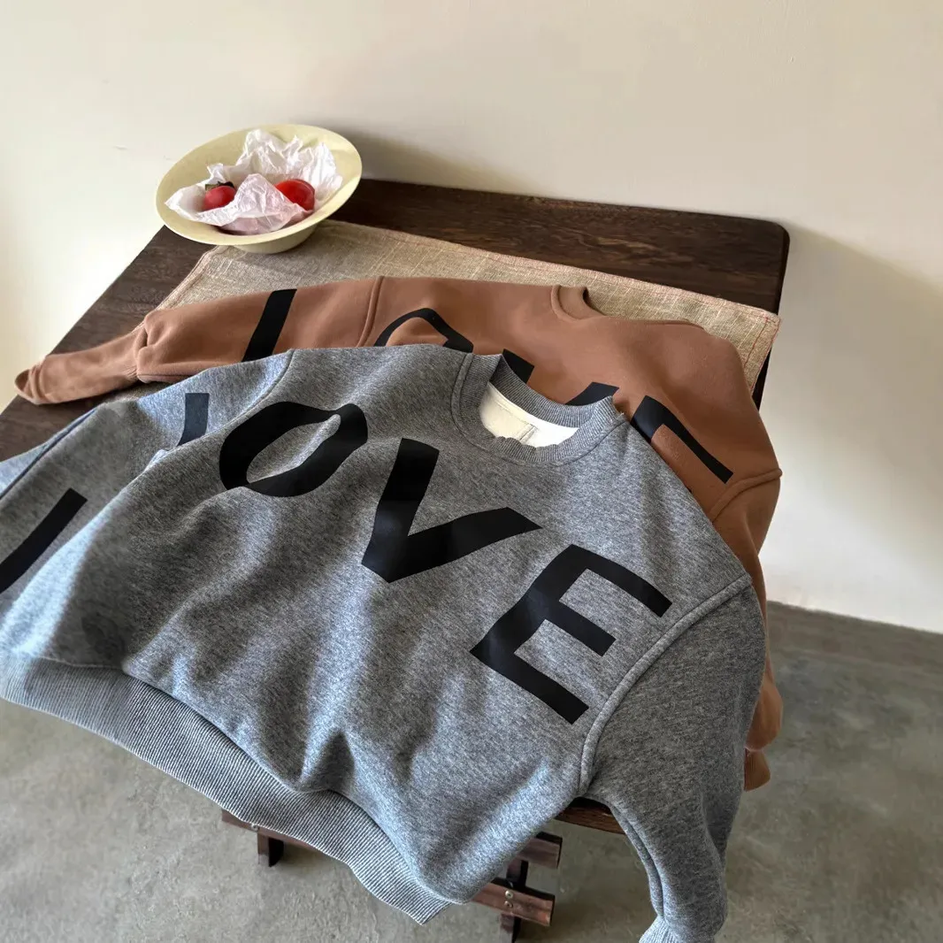 Premium Children's Fleece Pullover: Cozy Baby Hoodie with Puff Letter ...