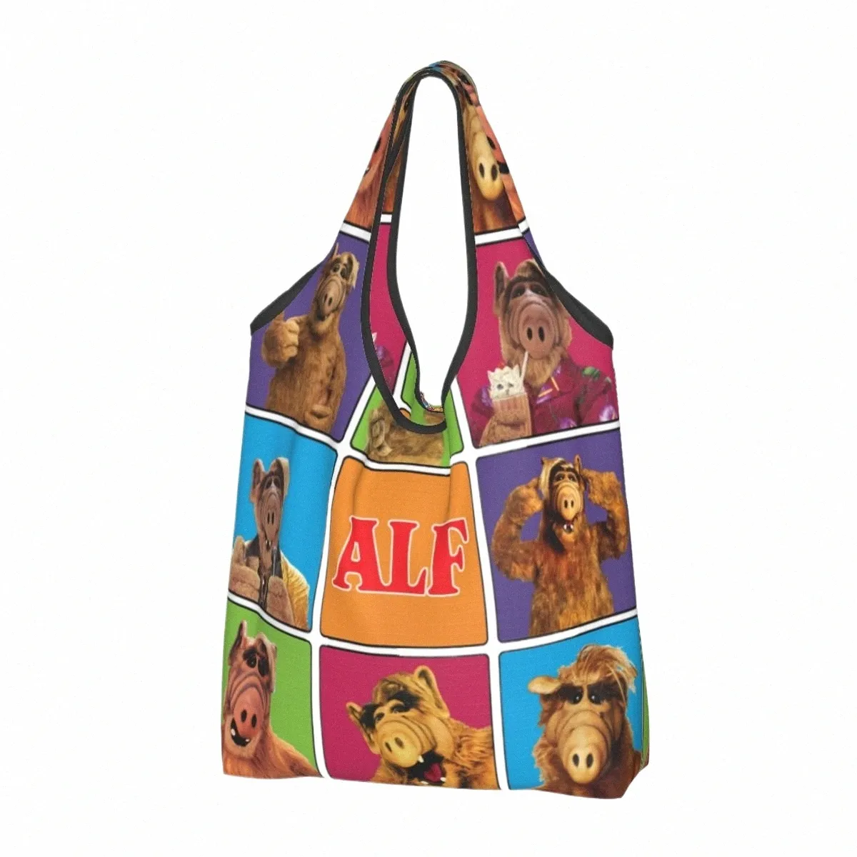 Custom Alien Life Form ALF Meme Collage Groceries Tote Shopping ...