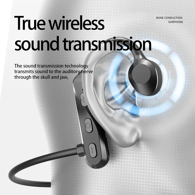 Wireless Neckband Bone Conduction Headset With Air Conduction ...
