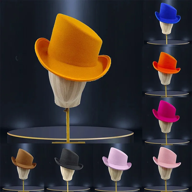 Stylish Slant Top Fedora Hat: Colorful Party & Derby Hat for Men ...