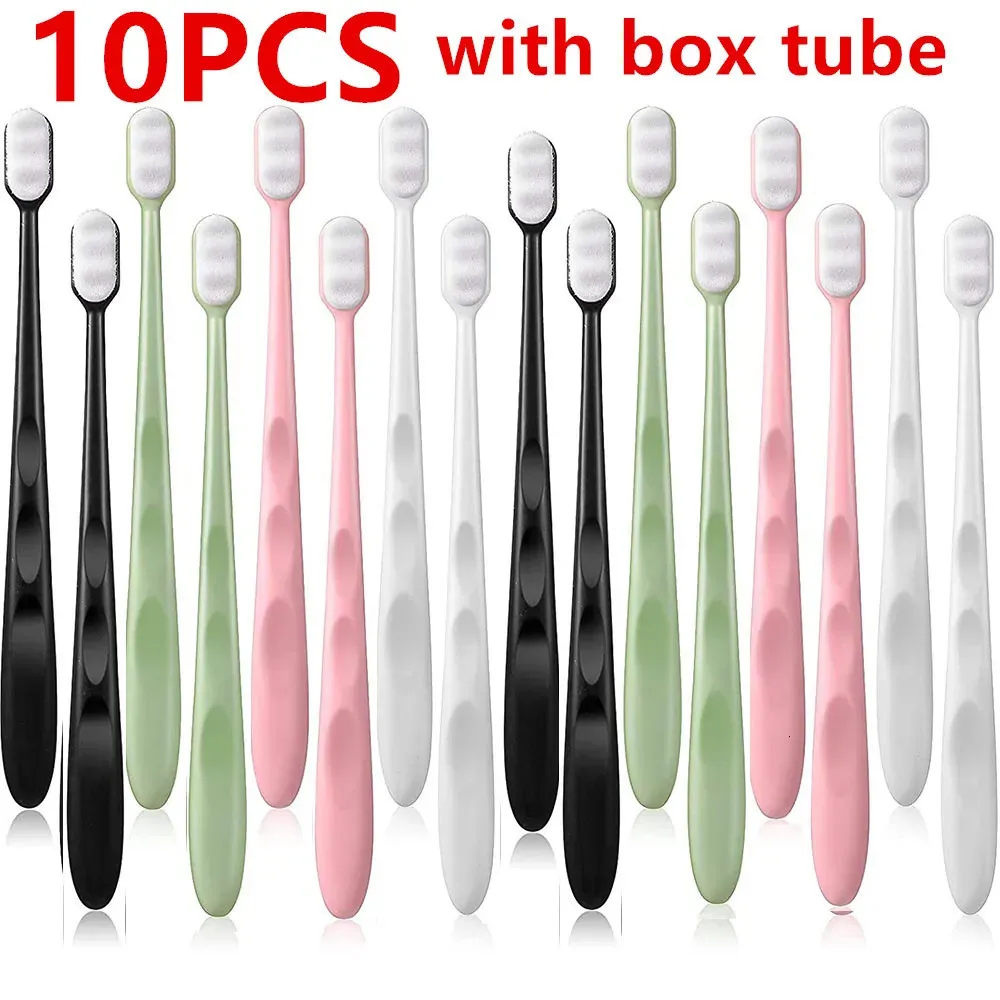 Ultra Soft Bristled Toothbrush Set 10 Pack Micro Nano Toothbrushes For ...