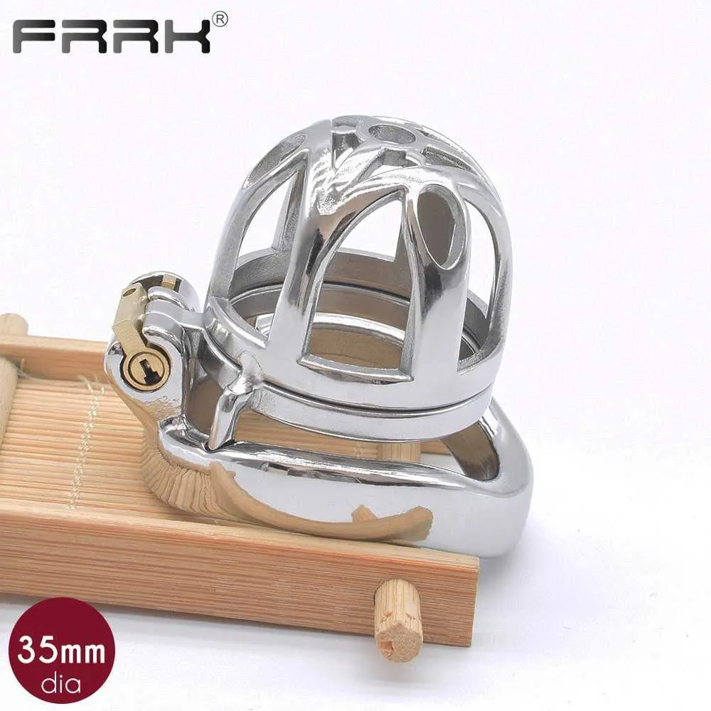 Dispositivos De Castidad FRRK 35 Mm CAGE CAGA METAL METAL PEQUEÑO BDSM Sexo Toys Para Hombres ...