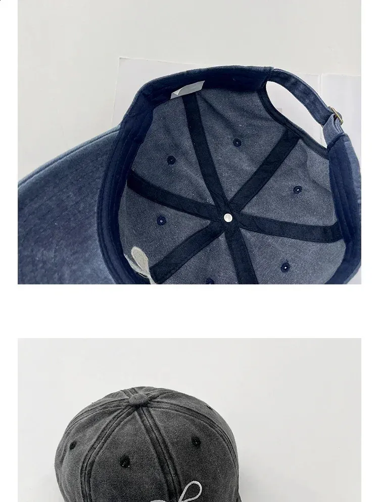 Unisex Bow Embroidered Baseball Cap - Korean Style, Sun Protection ...