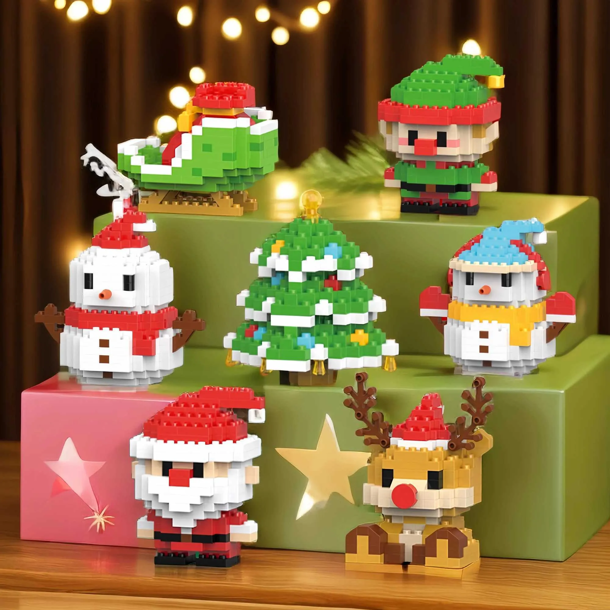Christmas Miniature Building Blocks Set: Festive Holiday Toys for Kids ...