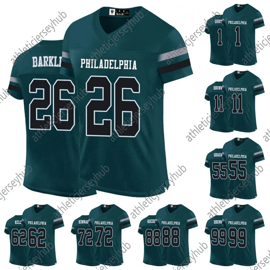Green Football Jerseys Saquon Barkley Jalen Hurts A.J. Brown Carter ...