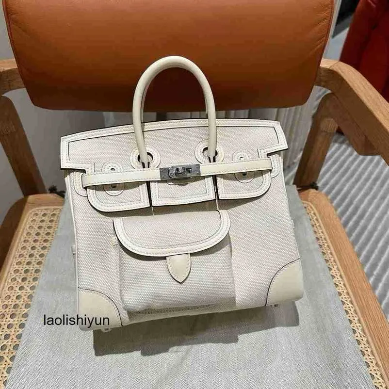 Canvas Designer Handbag for Women Medium Genuine Leather Tote with ...