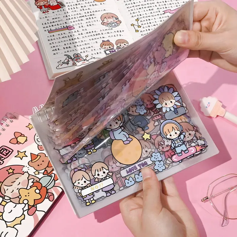 Kawaii Sticker Book: 50 Non-Repeating Designs, Decorative PET Material ...