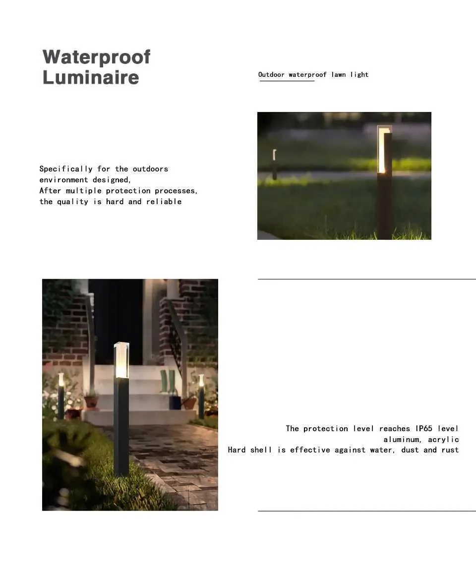 Waterproof LED Outdoor Light: Aluminum & Acrylic Landscape Lamp - Best ...