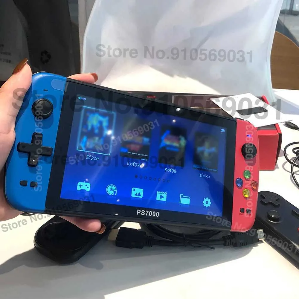 Compact 7 Inch HD Portable Game Console 128 Bit Retro Handheld Game ...