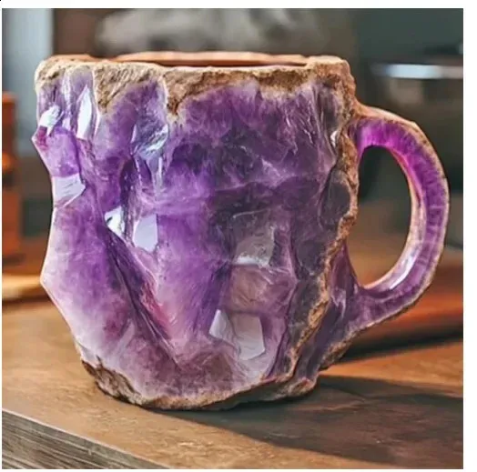 Simulated Mineral Crystal Coffee Cup, Resin Water Cup, Fashionable ...