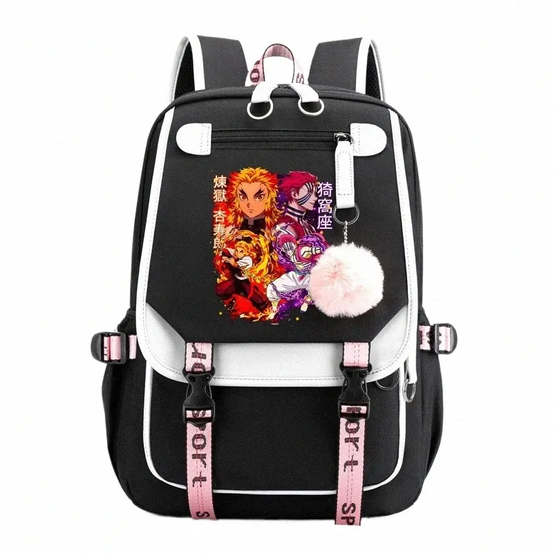 Anime Rengoku Kyoujurou Aka Bowser Backpack Large Capacity School Bag ...